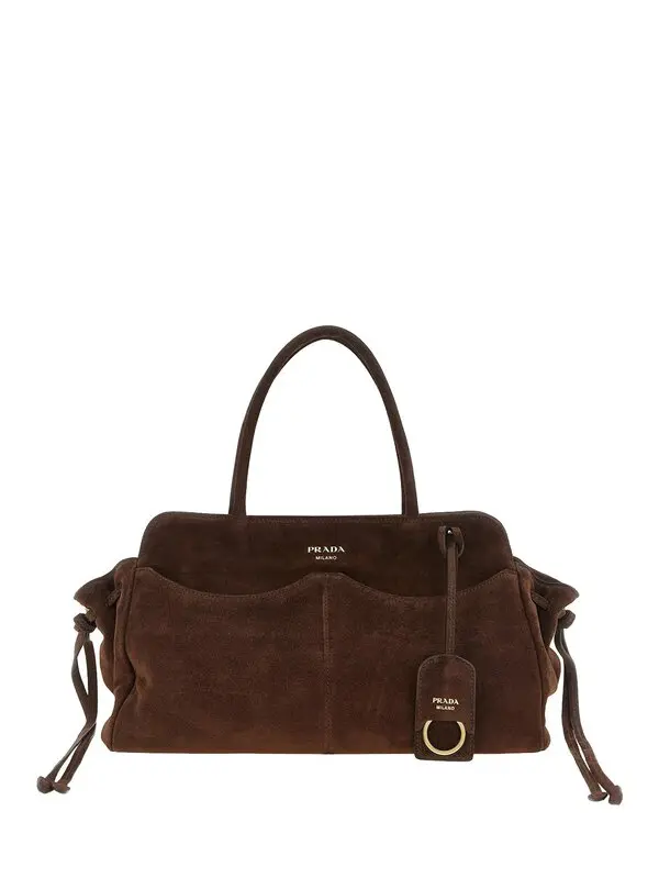 Prada Carry' Large Shoulder Bag - Brown