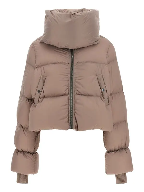 Rick Owens Funnel Neck' Down Jacket - Pink