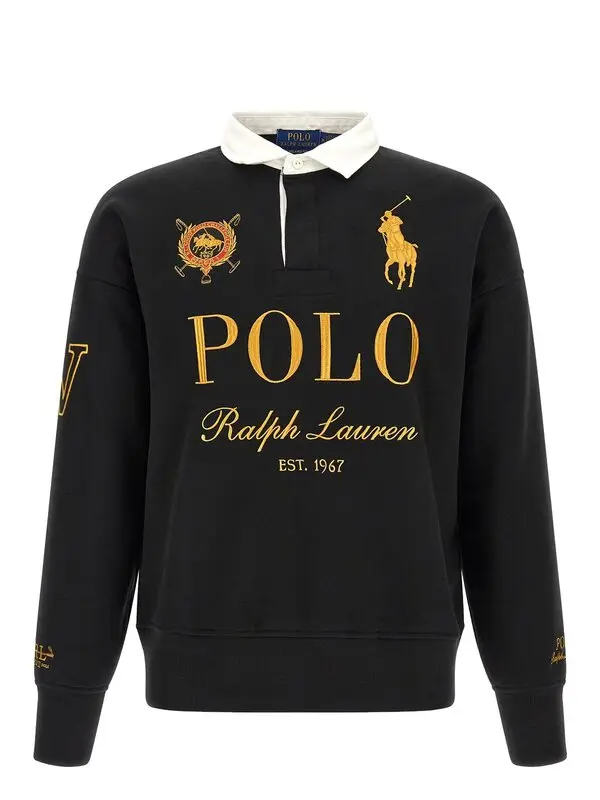 Polo Ralph Lauren Big Pony' Rugby Sweatshirt - Black