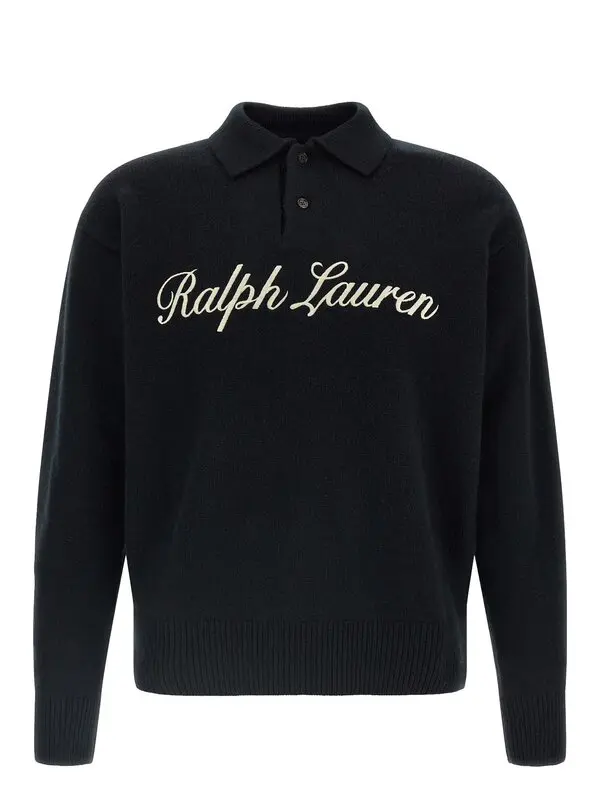 Polo Ralph Lauren Italic Logo Polo Shirt - Black