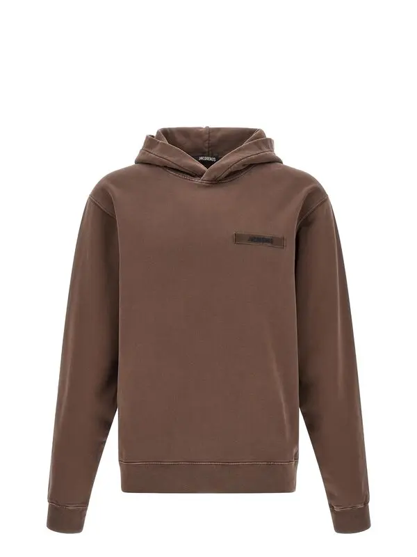 Jacquemus Le Hoodie Gros-grain' Hoodie - Brown