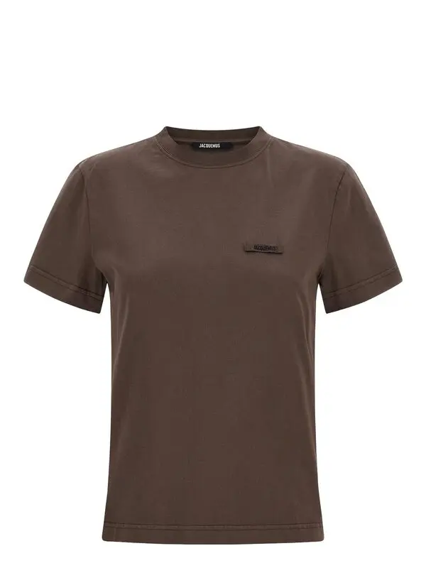 Jacquemus Le T-shirt Gros-grain' T-shirt - Brown