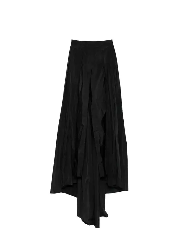 Naeem Khan Silk Overskirt Trousers - Black
