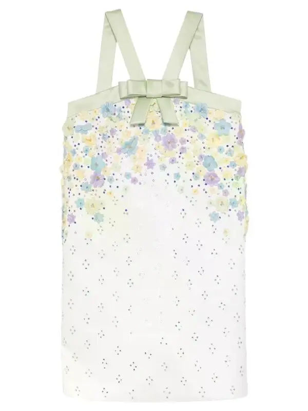 Viktor & Rolf Flower-embellished A-line Dress - White