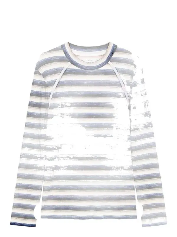 STUDIO TOMBOY Striped Long Sleeve T-shirt - Blue