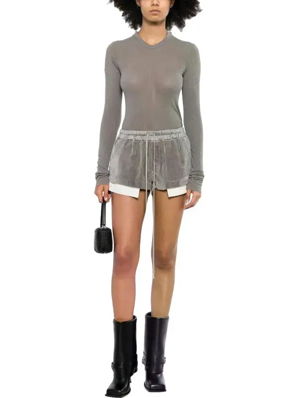 Rick Owens Hooded Crop T-shirt - Grey