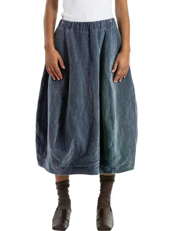BERGFABEL Carla Balloon Midi Skirt - Blue