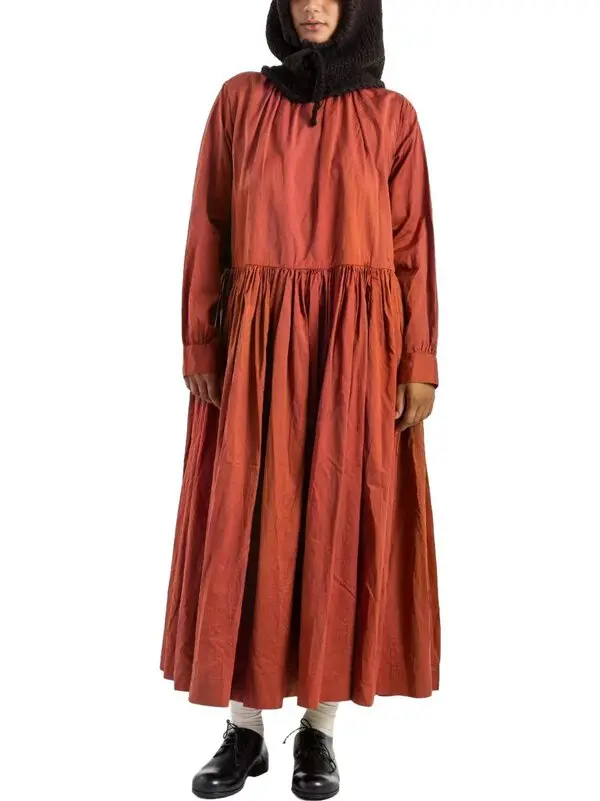 CASEY CASEY Pomme Rouche Midi Dress - Red