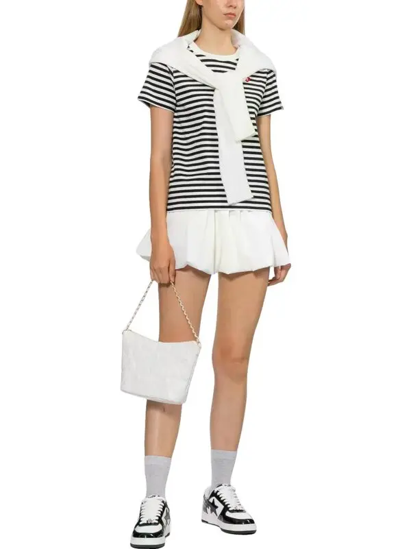 APEE™ BY *A BATHING APE® Apee™ A Bathing Ape® Striped Heart-patch T-shirt - White