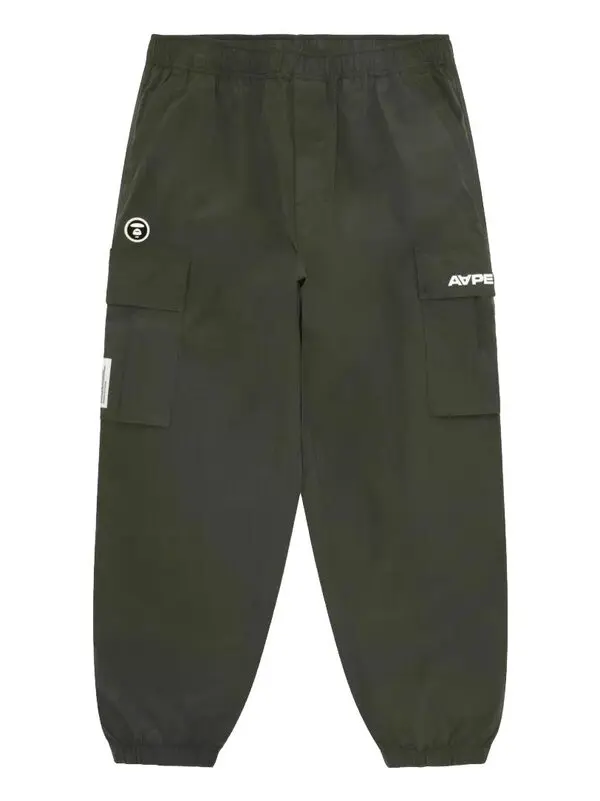 AAPE BY *A BATHING APE Logo-print Tapered Cargo Track Pants - Grey
