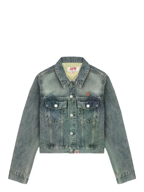 APEE™ BY *A BATHING APE® Logo-embossed Denim Jacket - Blue
