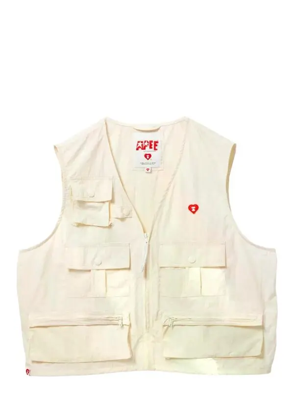 APEE™ BY *A BATHING APE® Logo-patched Sleeveless Jacket - Neutrals