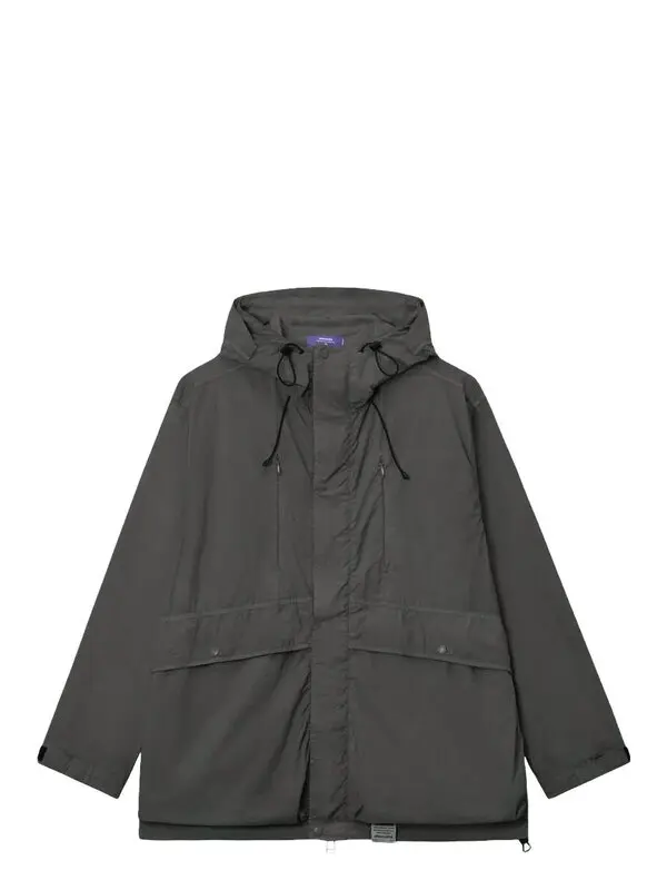 AFTERMATHS Hooded Windbreaker Jacket - Grey