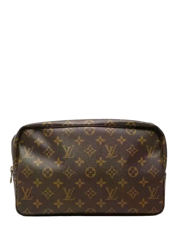 LOUIS VUITTON Monogram Trousse Toilette 28 Clutch Bag - Brown