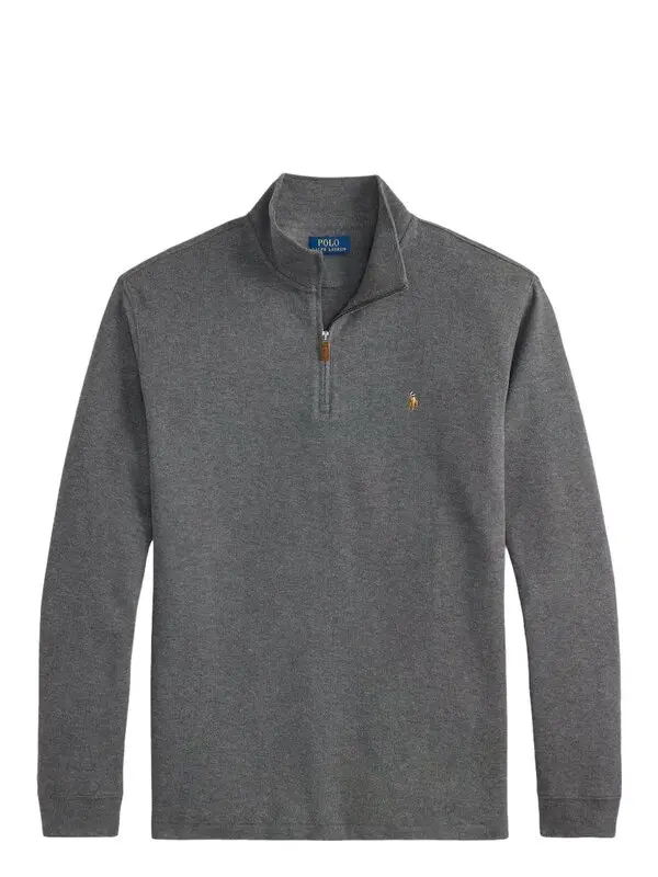 Polo Ralph Lauren Estate-rib Quarter-zip Sweater - Grey