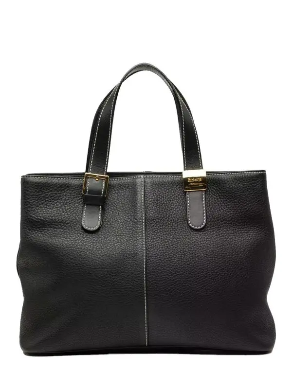 Burberry 2000-2017 Leather Tote Bag - Black