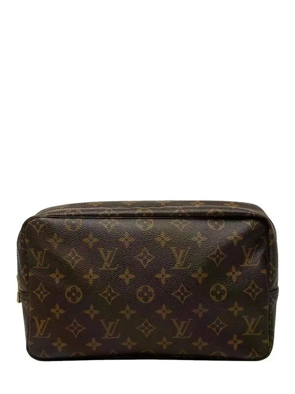 LOUIS VUITTON Monogram Trousee Toilette 28 Clutch Bag - Brown