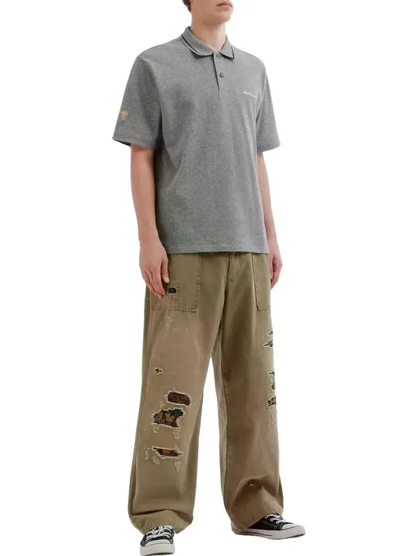 AFTERMATHS Paint-splatter Distressed-effect Jeans - Neutrals