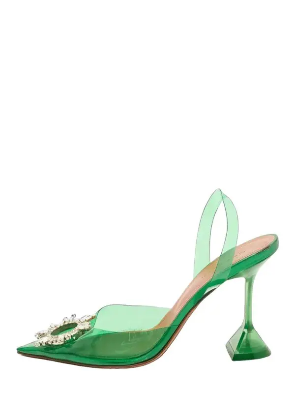 Amina Muaddi Begum Slingback Pumps - Green