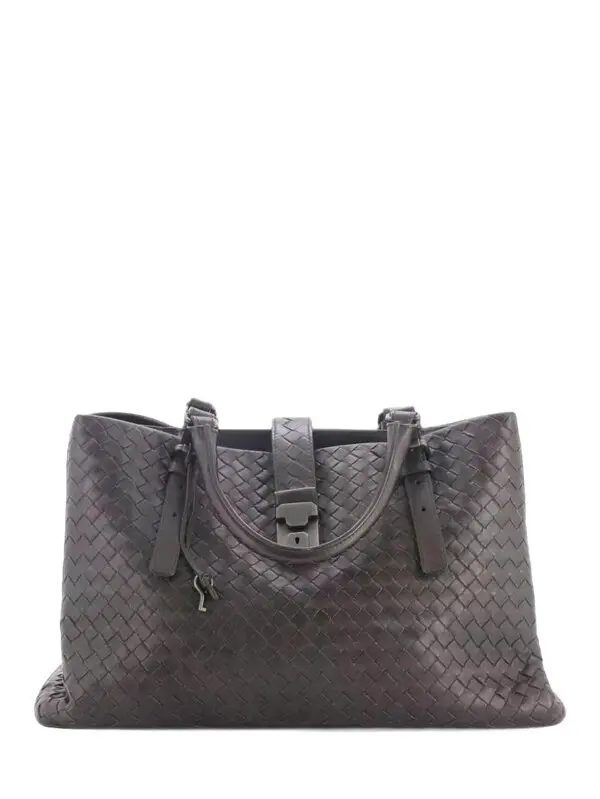 Bottega Veneta Roma Bag Intrecciato Nappa Medium Tote Bag - Brown