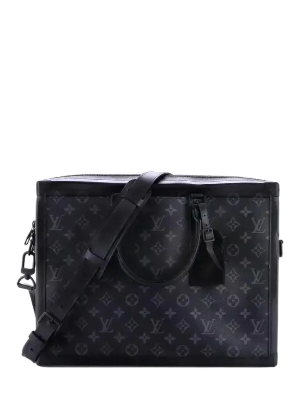 LOUIS VUITTON Soft Trunk Briefcase Monogram Eclipse Canvas Business Bag - Black