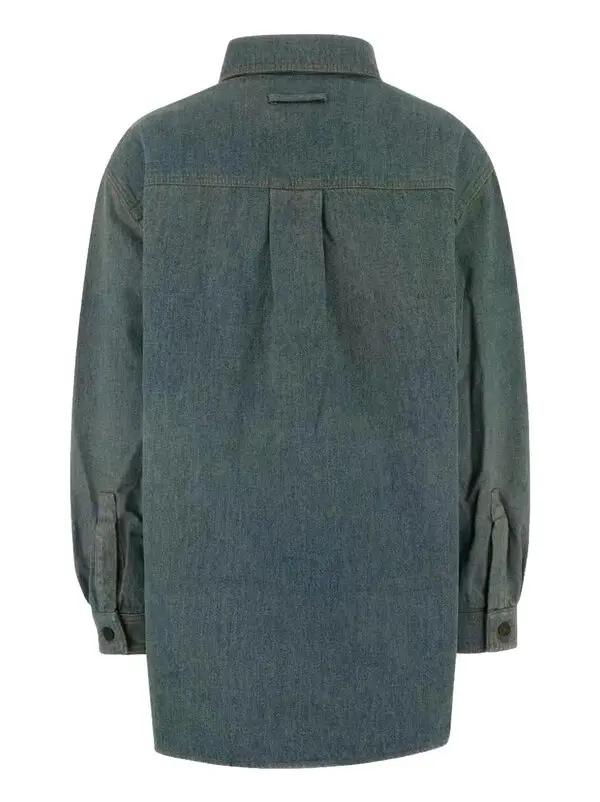 JEAN PAUL GAULTIER Graphic-print Denim Shirt - Blue