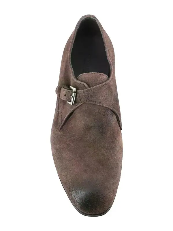 PANTANETTI Buckle-fastening Suede Loafers - Brown