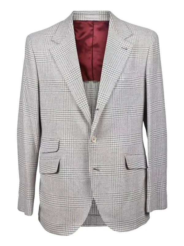Brunello Cucinelli Houndstooth Sport Check Suit - Grey