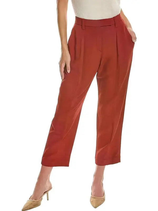 Brunello Cucinelli Pleat-detail Trousers - Red