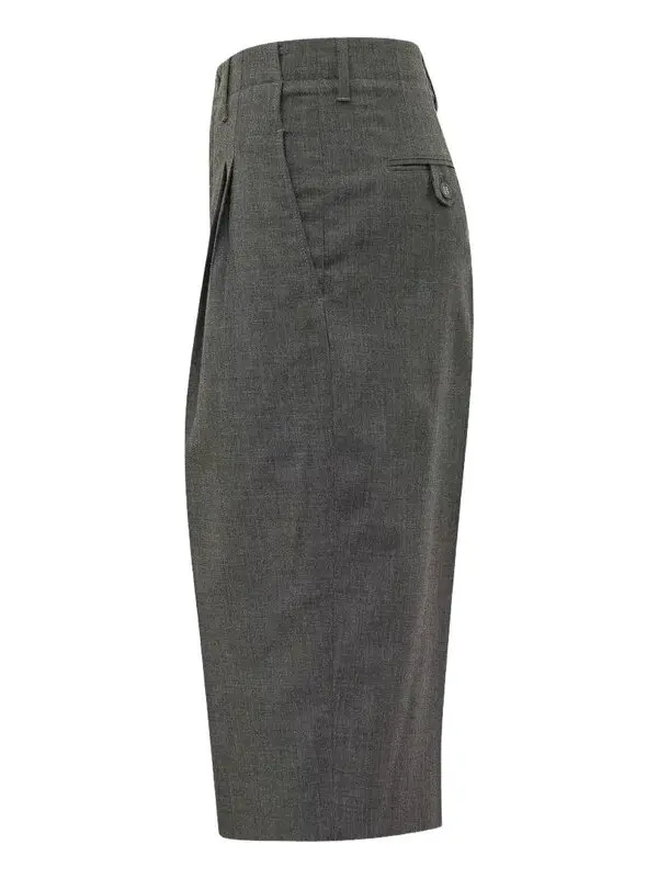 AMI Paris Pleated Shorts - Grey