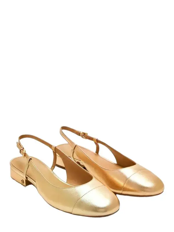 Michael Kors Metallic Slingback Pumps - Gold