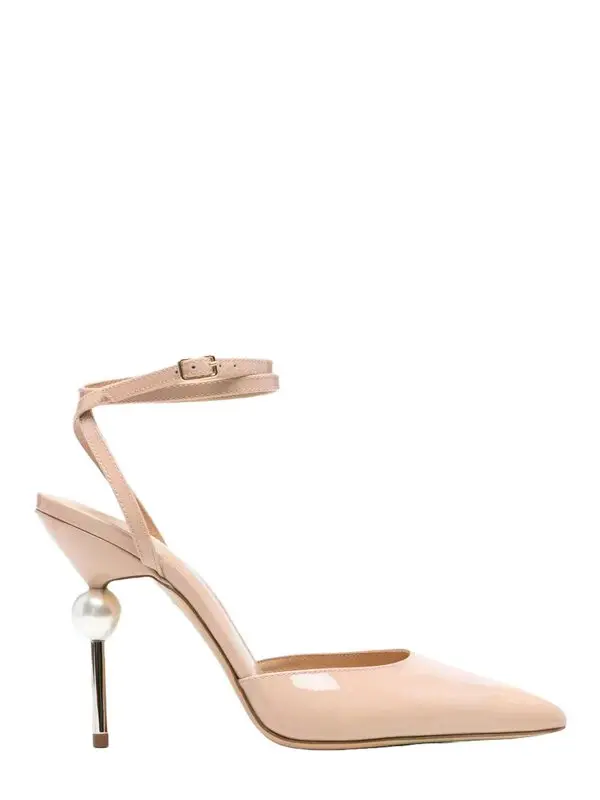 CAMILLA GABRIELI Vittoria 105 Faux-pearl Leather Pumps - Neutrals