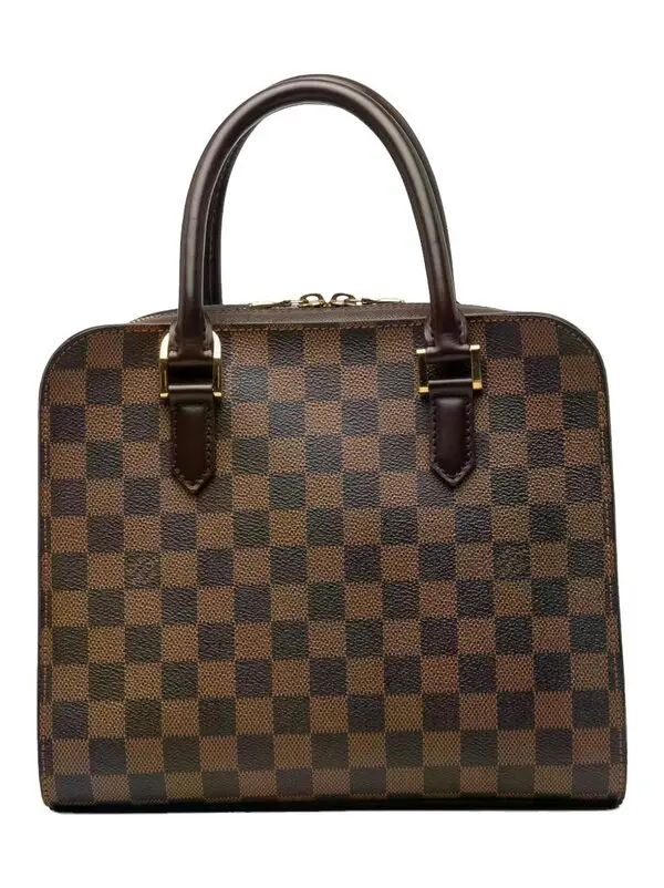 LOUIS VUITTON 2001 Damier Ebene Triana Handbag - Brown