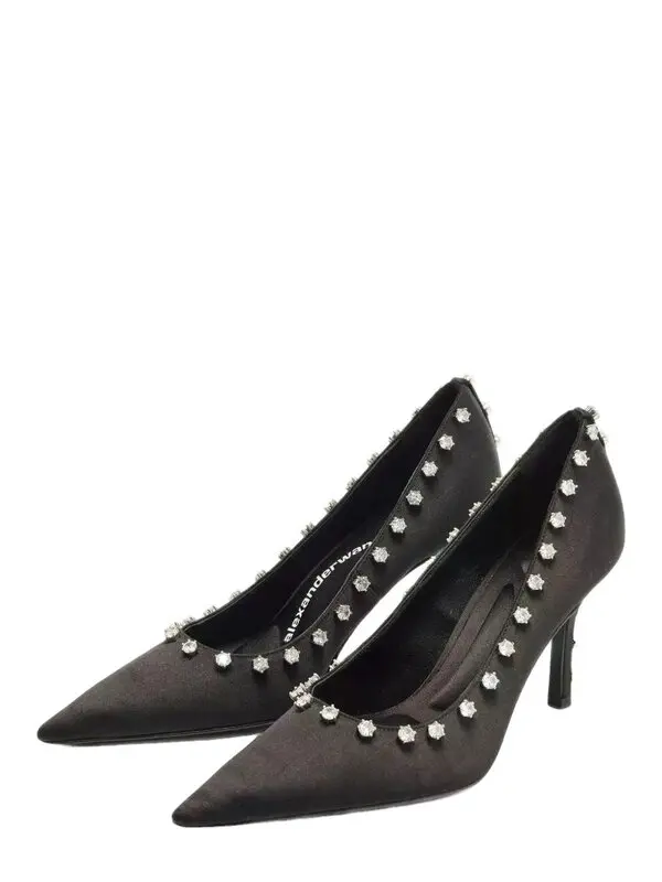 ALEXANDER WANG Delphine Crystal-embellished Pumps - Black