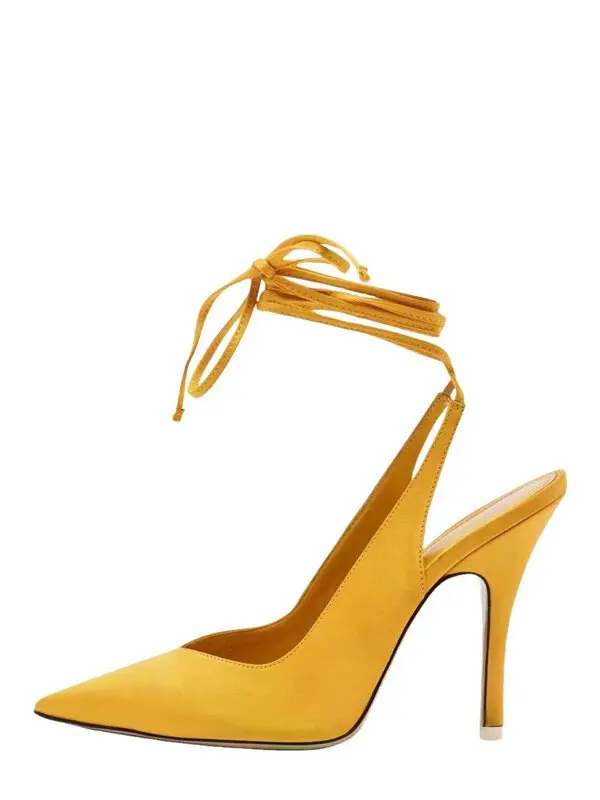 Attico Venus Ankle-wrap Pumps - Yellow