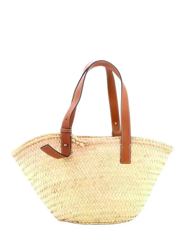 Loewe Basket Raffia Medium Tote Bag - Neutrals