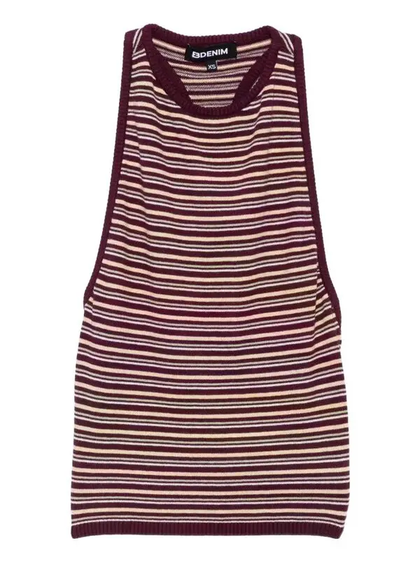 EB DENIM Romy Striped Tank Top - Red