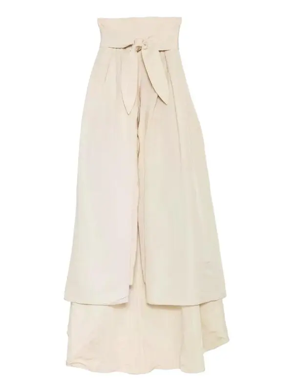 Naeem Khan Overskirt Silk Trousers - Neutrals