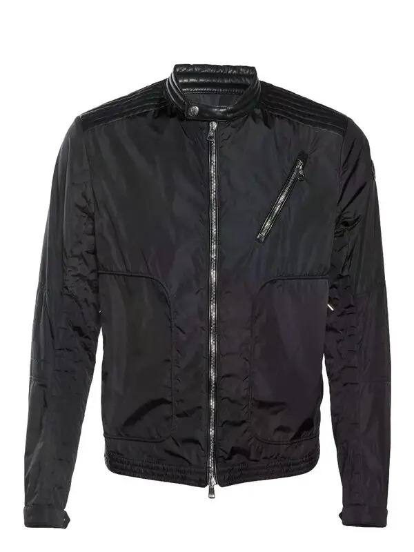 Moncler Erik Leather-trim Jacket - Black