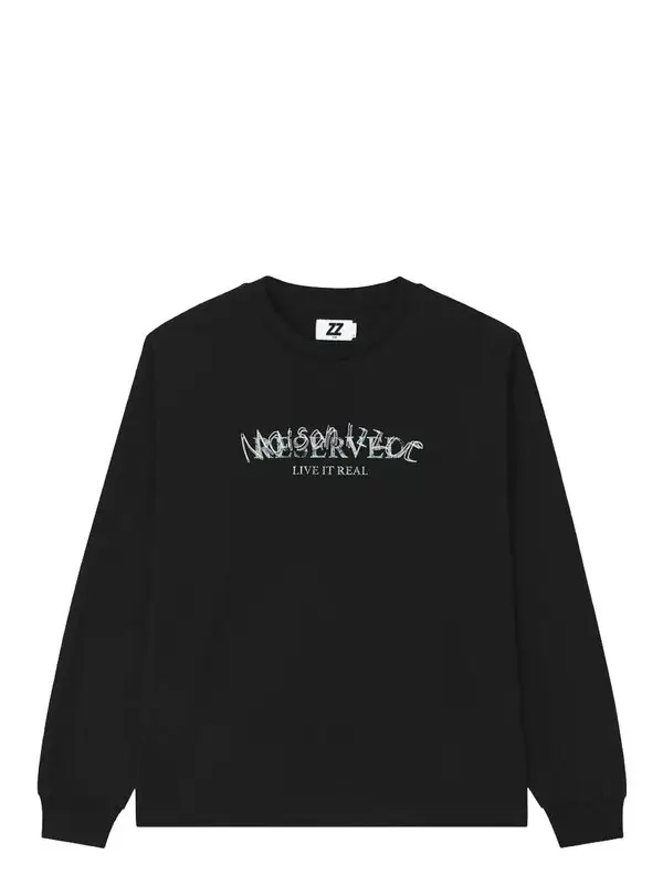 Izzue Graphic-print Long-sleeve T-shirt - Black