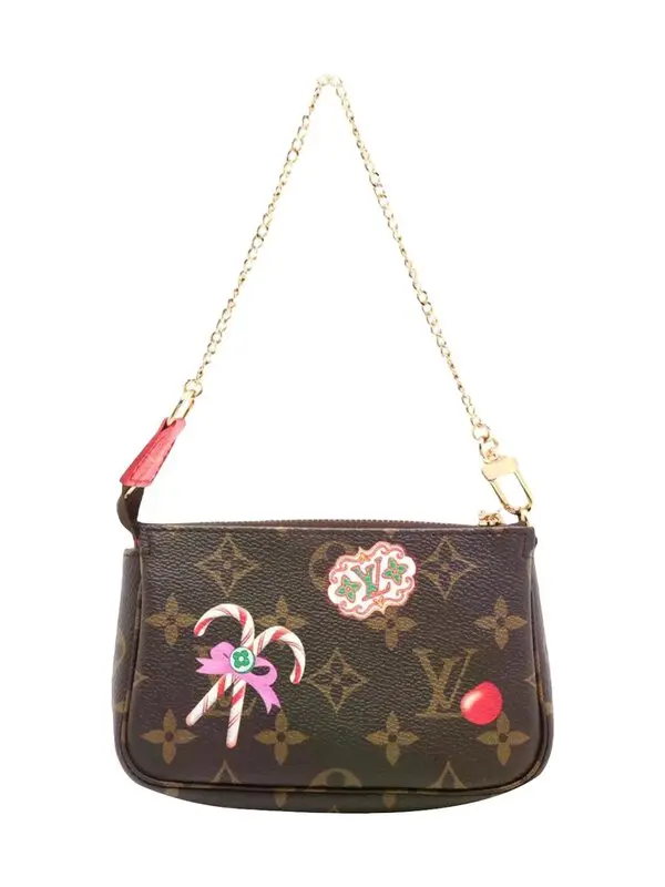 LOUIS VUITTON 2000-2026 Monogram Mini Pochette Accessoires M12205 Shoulder Bag - Brown