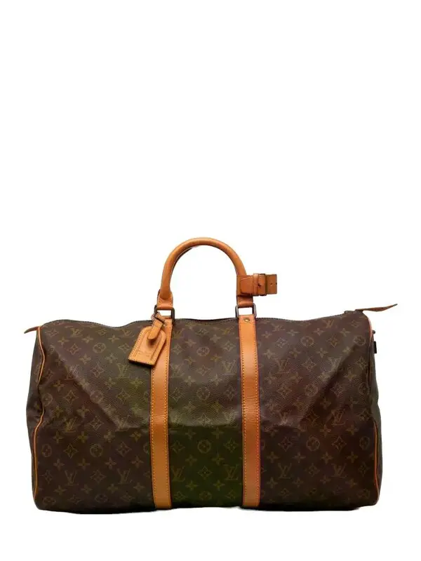 LOUIS VUITTON 2000-2026 Monogram Keepall 50 Travel Bag - Brown