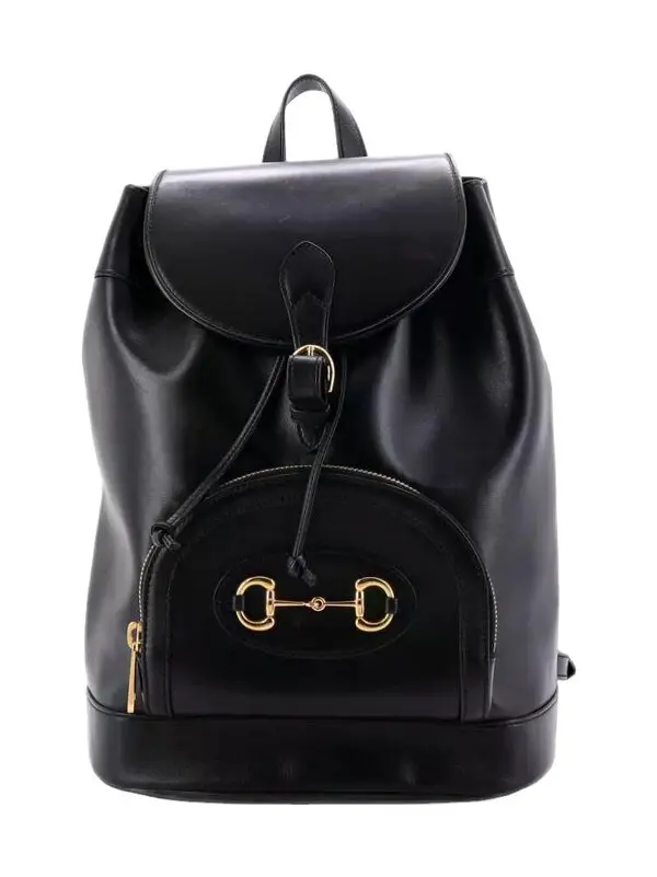 Gucci Horsebit 1955 Leather Backpack - Black