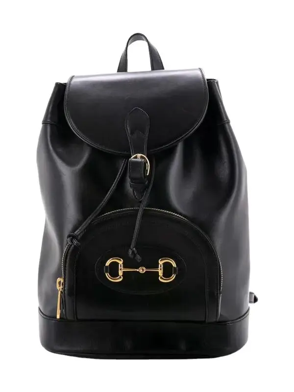 Gucci Horsebit 1955 Leather Backpack - Black