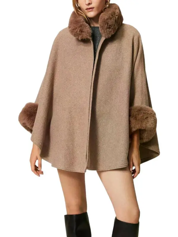 TWINSET Woven Cape - Neutrals