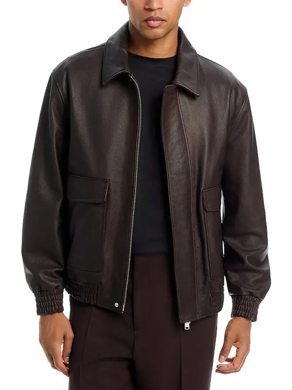 ARMA Bari Matt Leather Jacket - Black