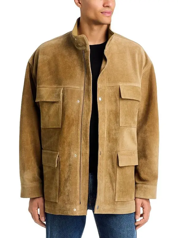 ARMA Doran Gritty Suede Jacket - Olive