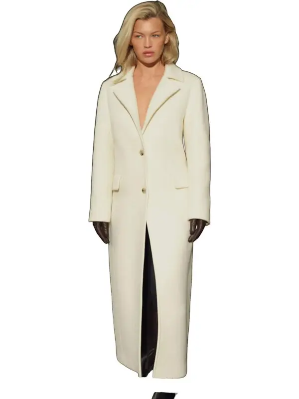 Mackage Corazon Semi-fitted Wool Coat - Cream