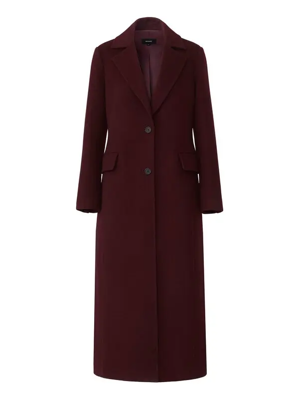 Mackage Corazon Semi-fitted Wool Coat - Garnet