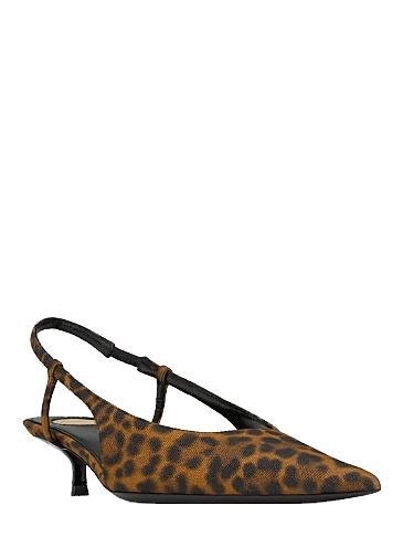 Saint Laurent Secret Slingback Pumps - Leopard